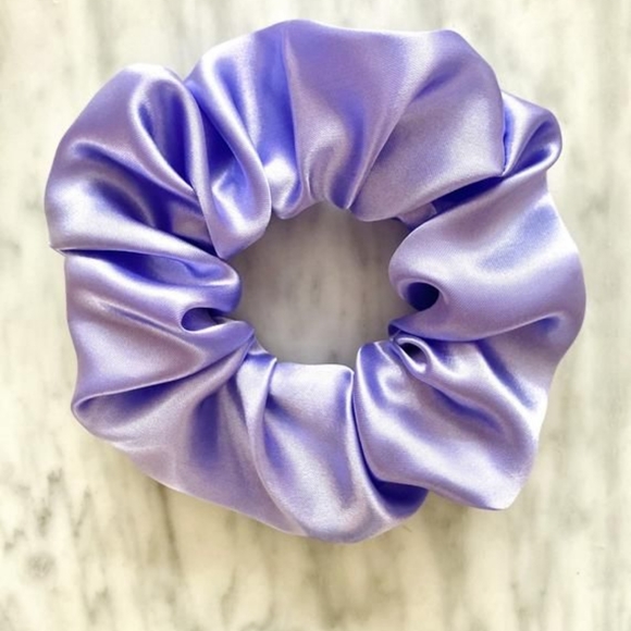 Zara | Accessories | Lilac Silk Scrunchie | Poshmark